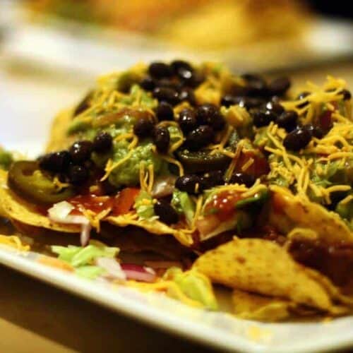 Sausage, Bean, and Cheese Nachos