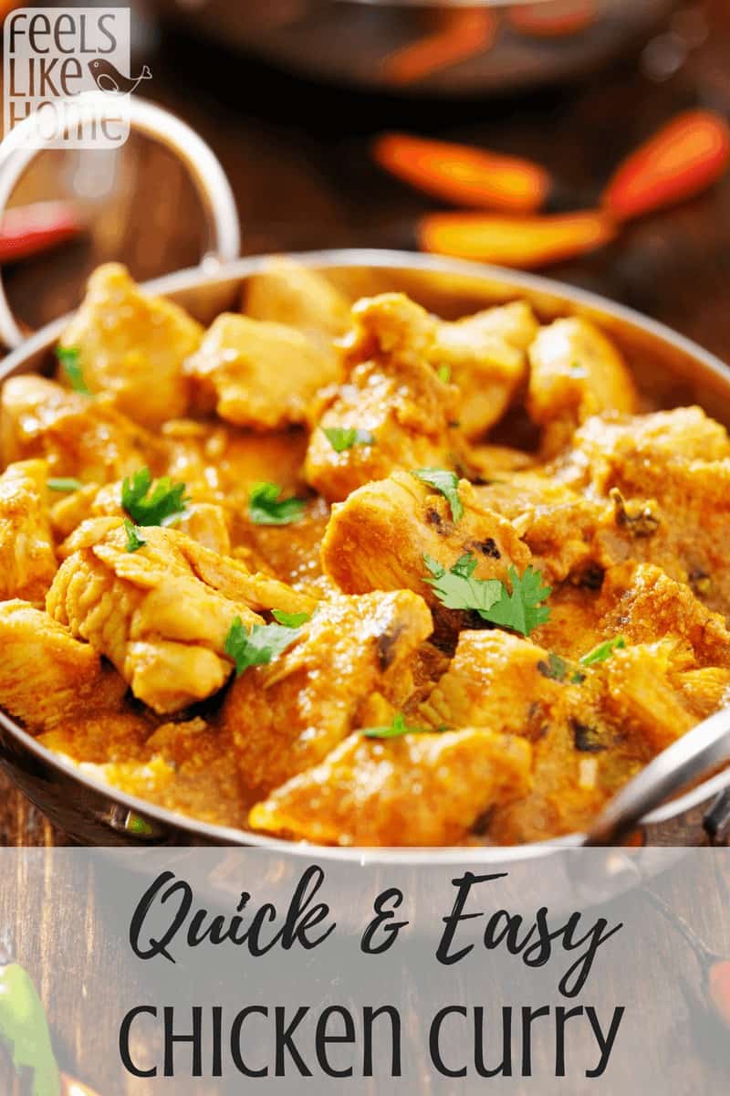 Quick & Easy Homemade Chicken Curry with Cilantro Rice
