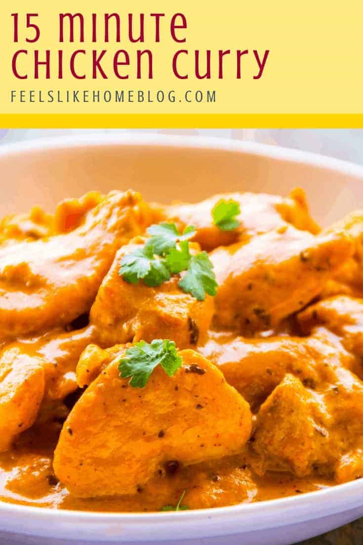 Quick & Easy Homemade Chicken Curry with Cilantro Rice