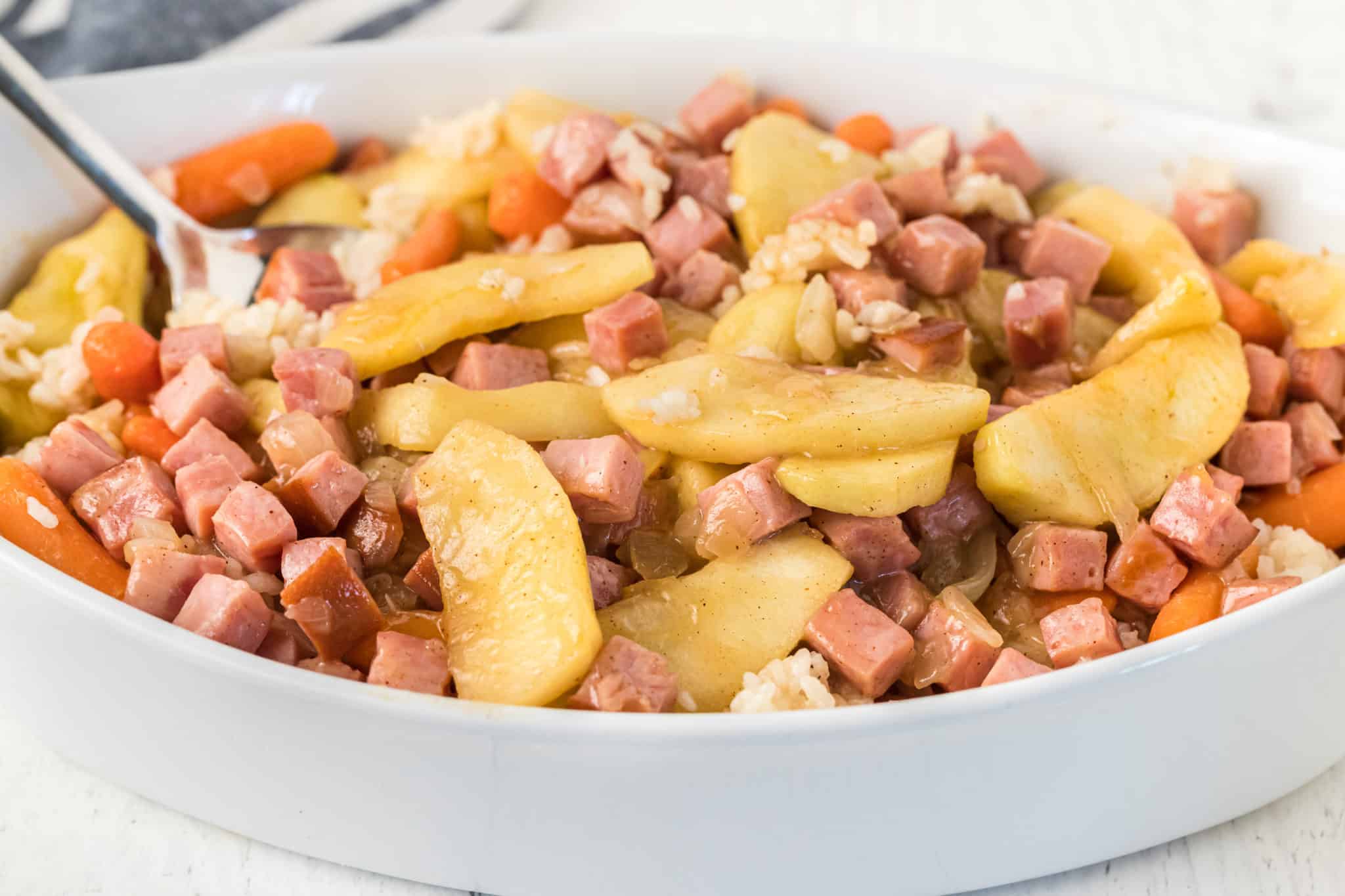 Leftover Ham and Rice with Apples - Feels Like Home™