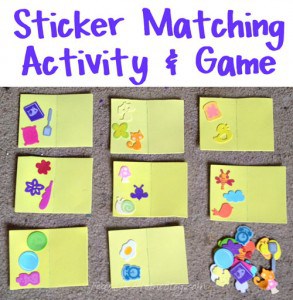 Sticker Matching Activity & Game for Toddlers & Preschoolers - Feels ...
