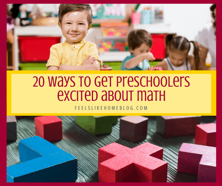 20 Ways to Get Preschoolers Excited About Math - Feels Like Home™