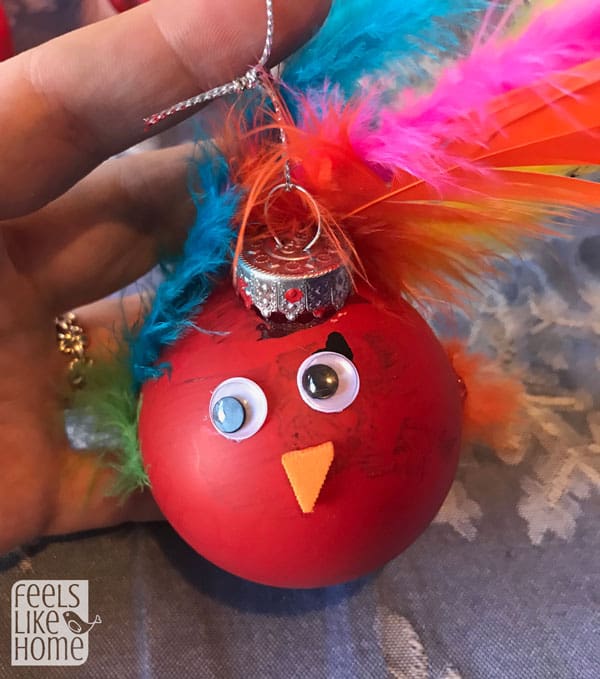 Cute Bird Ornament - DIY Christmas Craft for Kids - Feels Like Home™