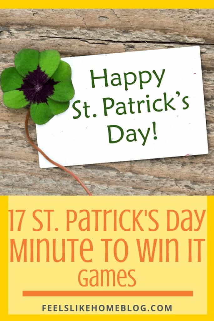 17 St. Patrick's Day Minute to Win It Games for Kids and Families