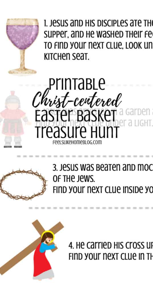 Printable Christ-Centered Easter Basket Scavenger Hunt