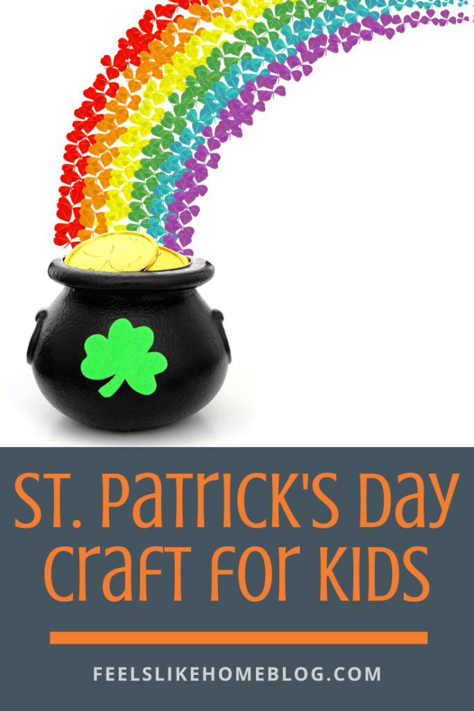 Rainbow Paper Chain Pot of Gold St. Patrick's Day Craft for Kids