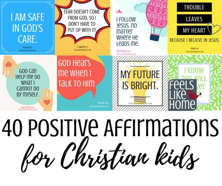 40 Printable Positive Affirmations for Christian Kids (Especially for ...