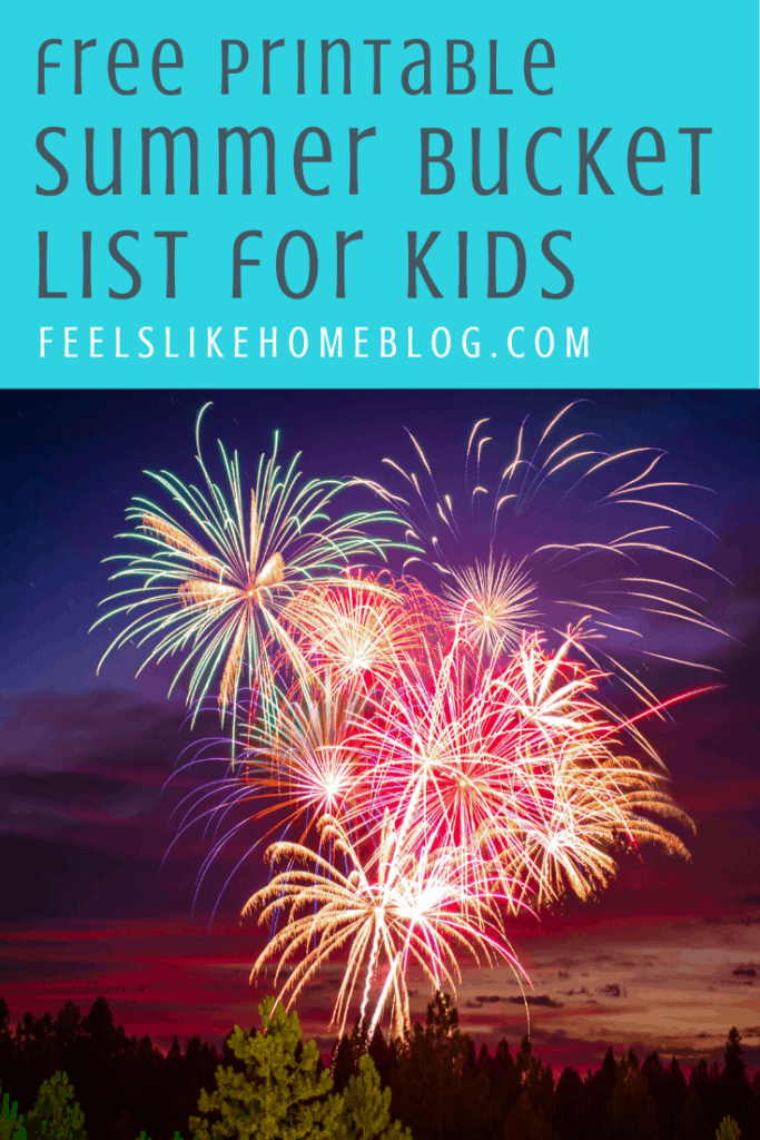 Summer Bucket List for Kids - Free Family Fun Printable