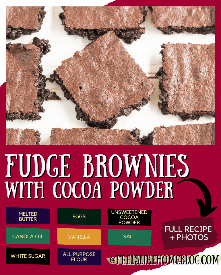 The Best Cocoa Powder Brownies Recipe - Feels Like Home™