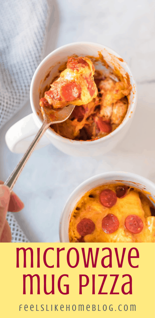 2 Minute Microwave Pizza in a Mug Recipe - Feels Like Home™