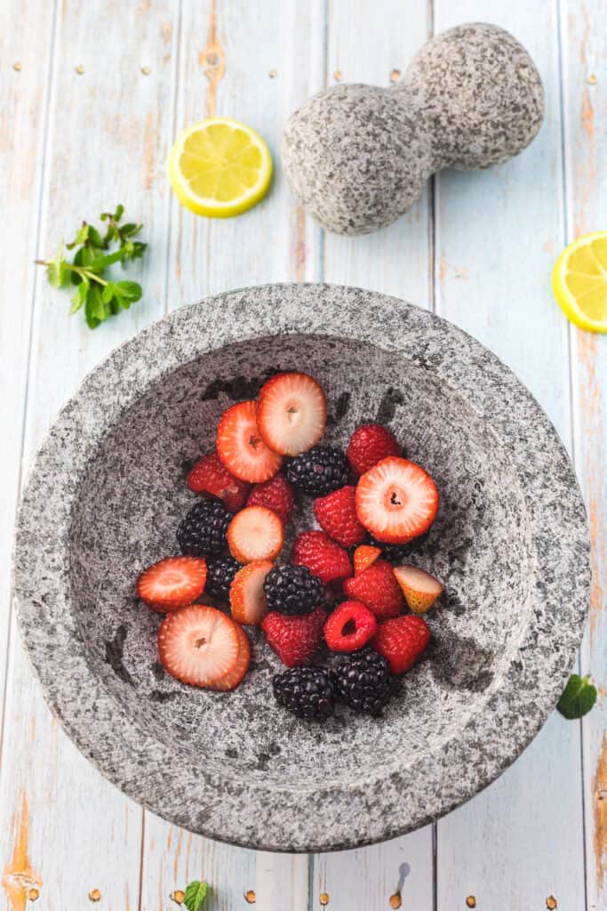 Sparkling Pink Lemonade with Berries and Mint - Feels Like Home™