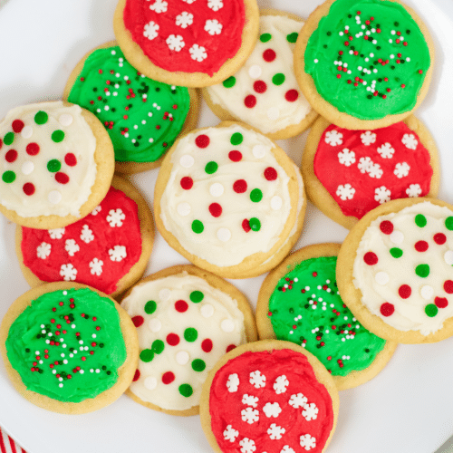 Christmas Sugar Cookies with Buttercream Frosting