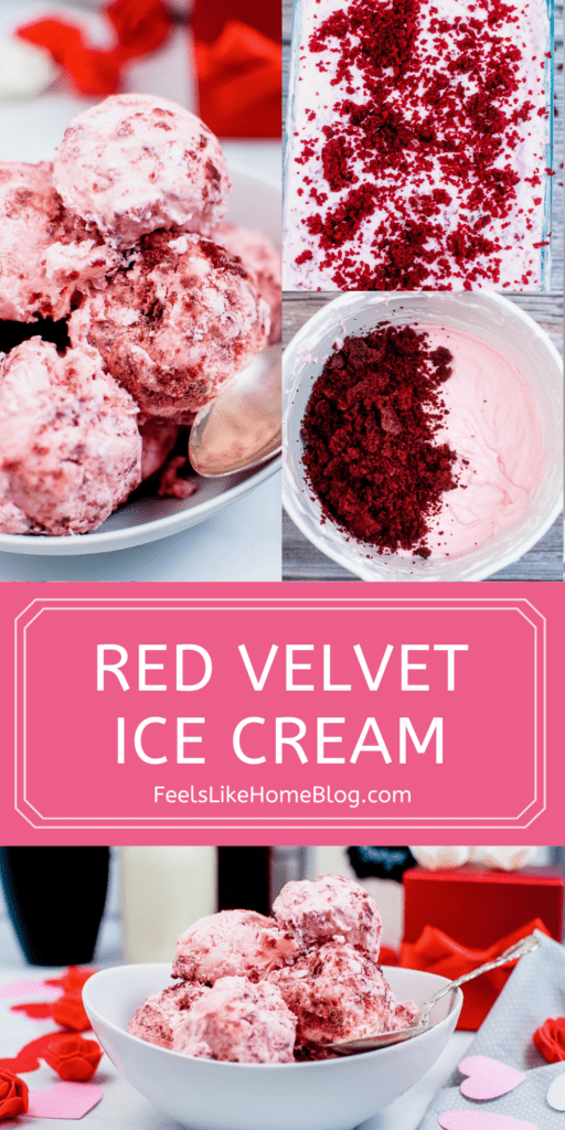 No Churn Red Velvet Ice Cream with Cream Cheese - Feels Like Home™