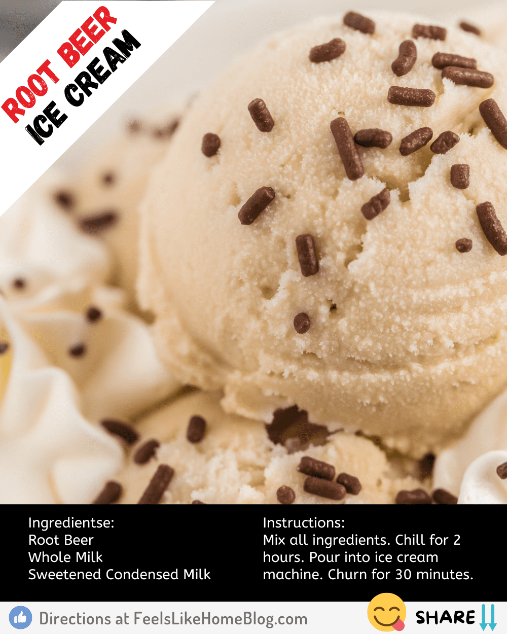How to Make Homemade Root Beer Float Ice Cream or Sherbet