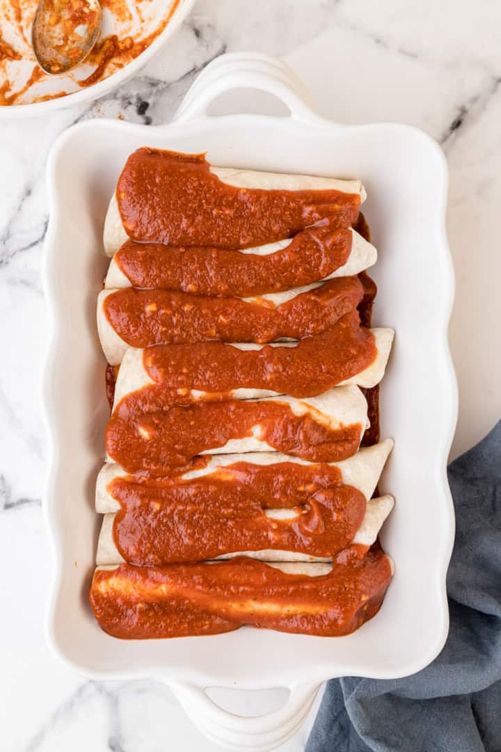 The Best BBQ Chicken Enchiladas