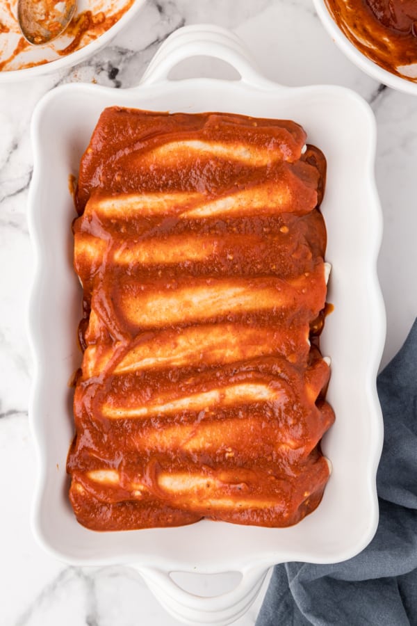 The Best BBQ Chicken Enchiladas
