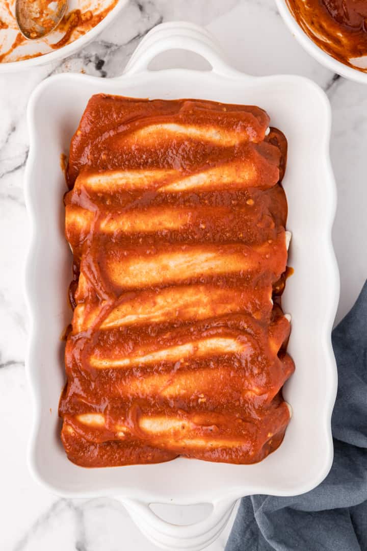 The Best BBQ Chicken Enchiladas
