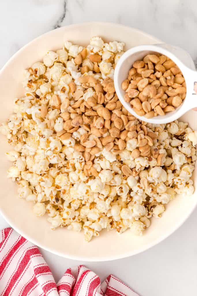 Copycat Cracker Jacks - Homemade Caramel Corn with Peanuts