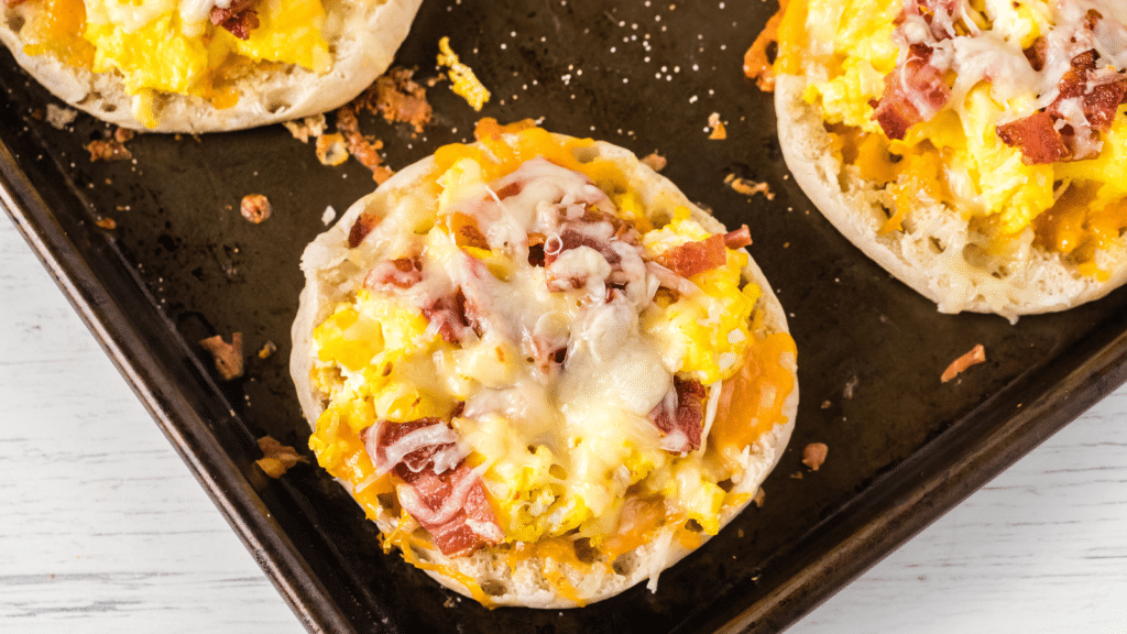 The Best Easy Mini Breakfast Pizzas on English Muffins - Feels Like Home™