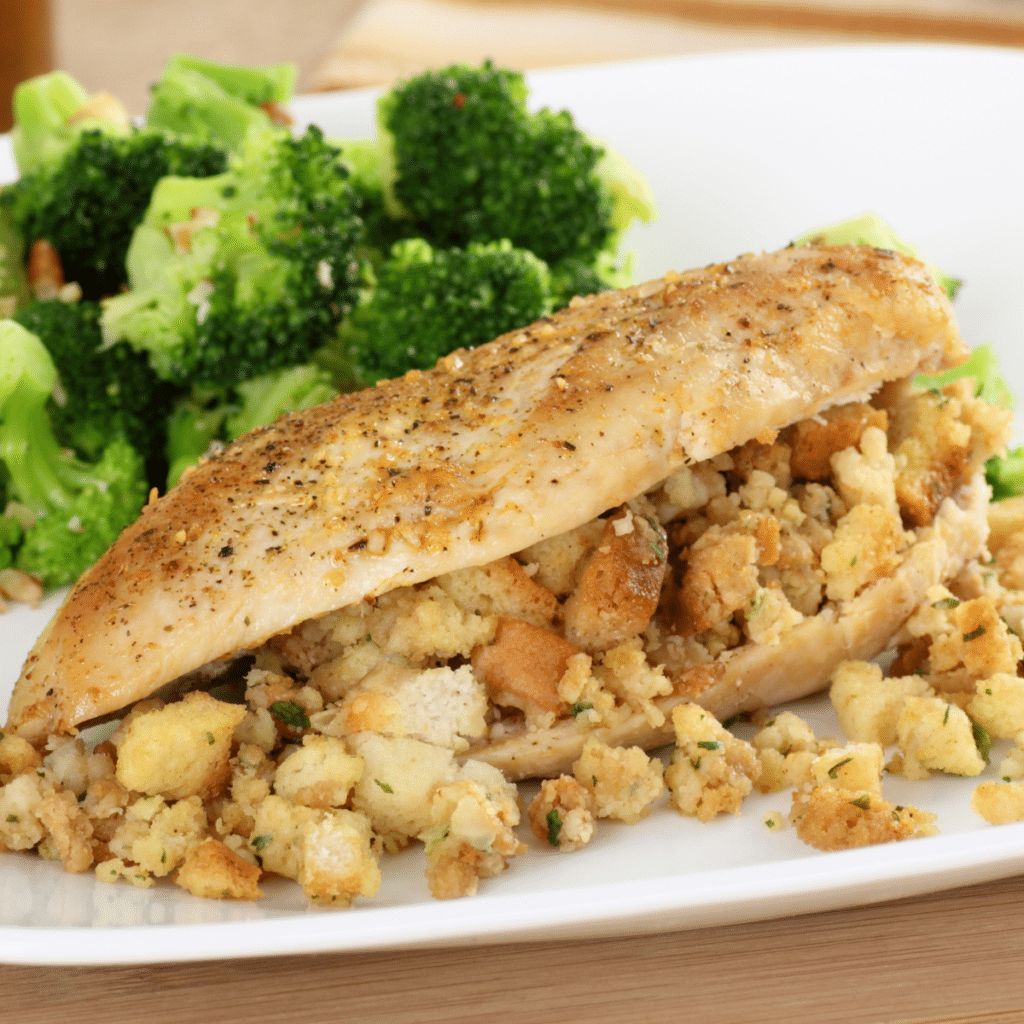 Roasted Vegetable & Cornbread Stuffed Chicken Breasts - Feels Like Home™