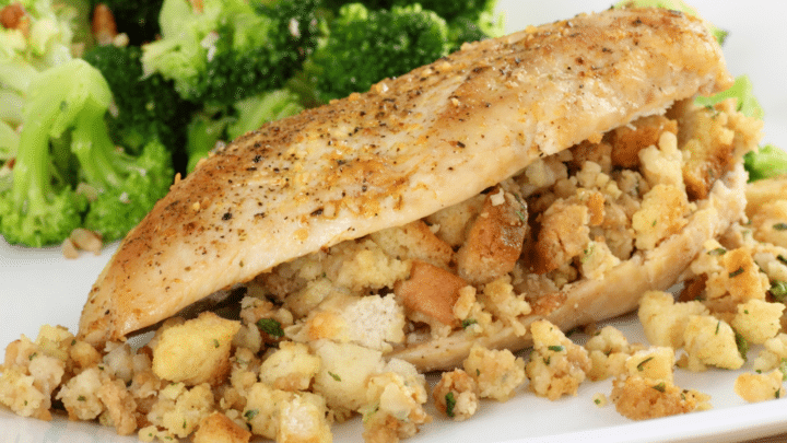 Roasted Vegetable & Cornbread Stuffed Chicken Breasts - Feels Like Home™