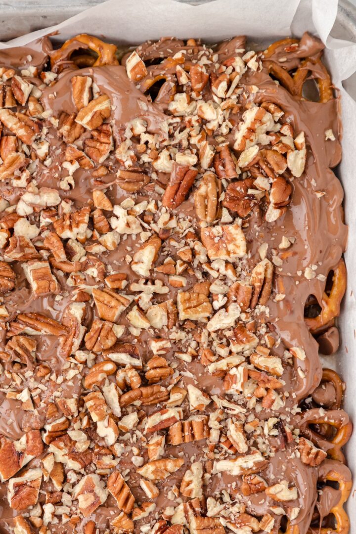 Christmas Crack with Pretzels - AKA Pretzel Toffee Bark - Feels Like Home™