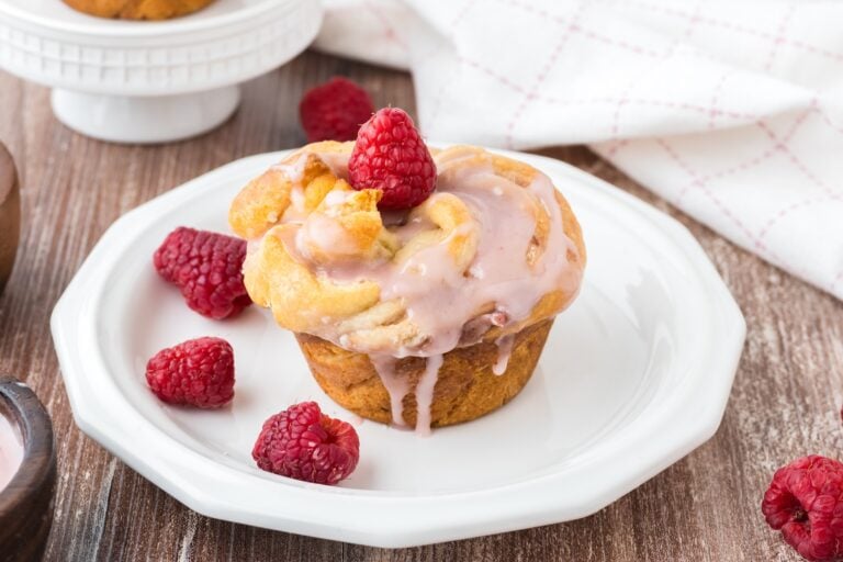 Easy Raspberry Cream Cheese Cruffins with Crescent Rolls - Feels Like Home™