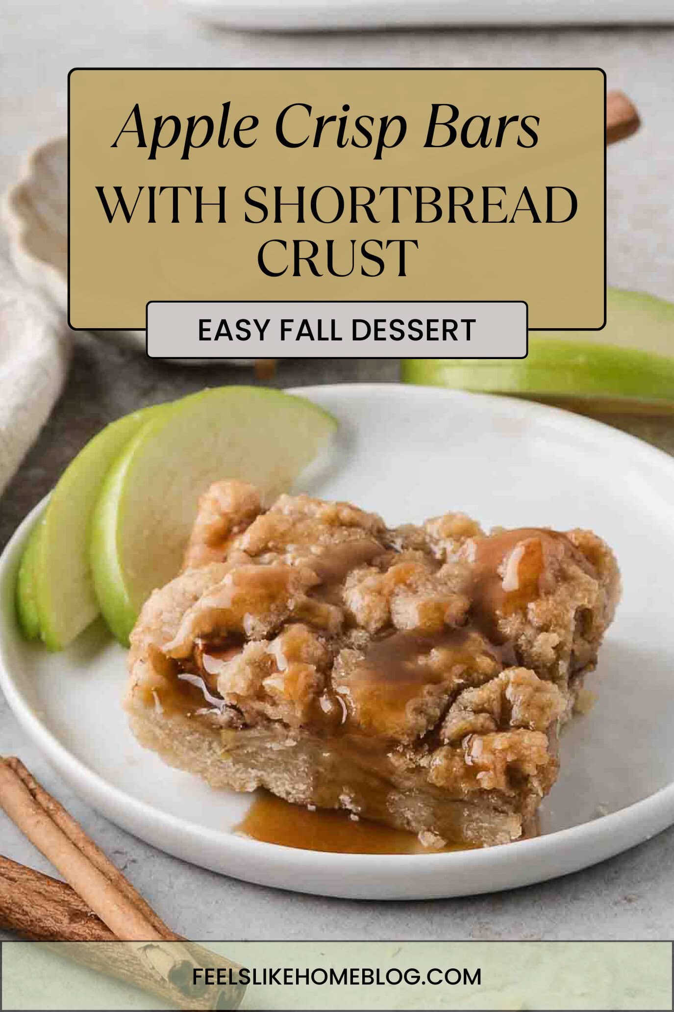 Apple Crisp Shortbread Bars - Feels Like Home™