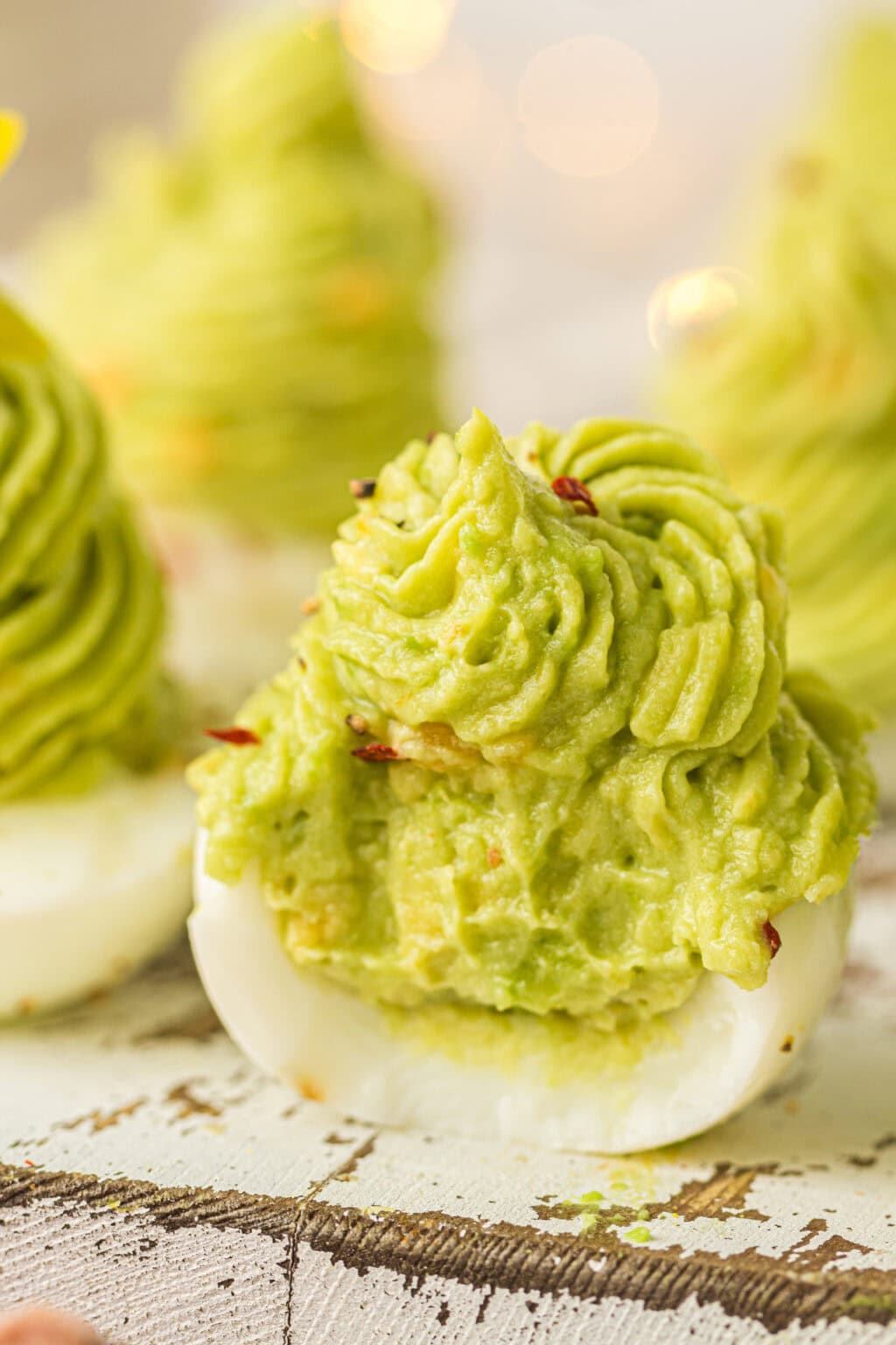 Christmas Tree Deviled Eggs - Feels Like Home™